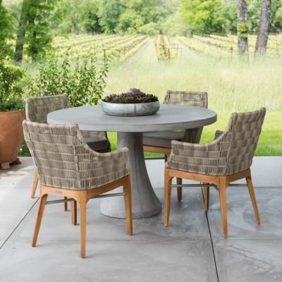 China QG 000 Outdoor Concrete Dining Table - GRC Construction, 10-500 Sets Capacity, Weather-Resistant for Patio & Garden for sale