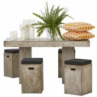 China GRC Concrete Outdoor Tables - Heavy-Duty Weather-Resistant Furniture in Rectangular & Round Shapes, 25-300$ Price Range for sale