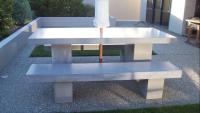 China GRC Concrete Outdoor Furniture Table Sets - Weather-Resistant Custom Sizes 25-300$ with CE/ISO Certification for sale