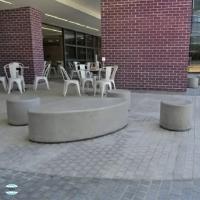 China Weather Resistant Outdoor Concrete Dining Table Set with Sturdy Legs - Custom Sizes, 500 Sets Monthly Capacity, CE/ISO Certified for sale