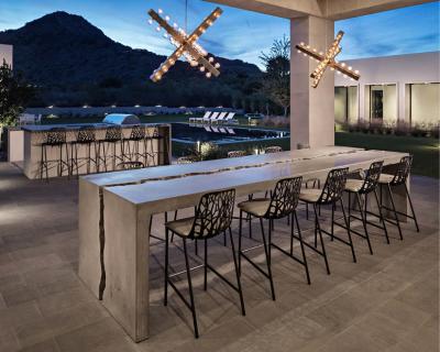 China GRC Concrete Outdoor Table Set - Rectangular & Round Shapes, Weather-Resistant, Custom Sizes 25-300$ for sale