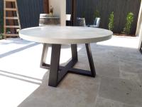 China GRC Concrete Outdoor Table Set - Rectangular & Round Shapes, Weather-Resistant, Custom Sizes 25-300$ for sale
