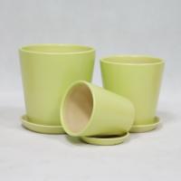China QUANGUI QG-CM012 Glossy Ceramic Plant Pots with Drainage Holes - Modern Round Design for Indoor Plants for sale