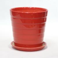 China QUANGUI QG-CM016 Round Lightweight Ceramic Planters with Drainage Hole for Indoor Plants for sale