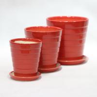 China QUANGUI QG-CM016 Round Lightweight Ceramic Planters with Drainage Hole for Indoor Plants for sale