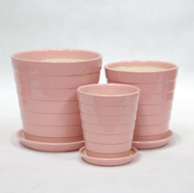China QUANGUI QG-CM017 Glossy Ceramic Plant Pot - 6.5