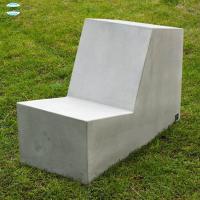 China Outdoor GRC Concrete Bench Seat Public Park Cement Furniture Custom Size for sale