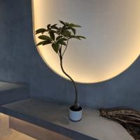 China QUANGUI 110cm Artificial Schefflera Tree - UV Resistant Faux Plant with 3-5 Year Lifespan for sale