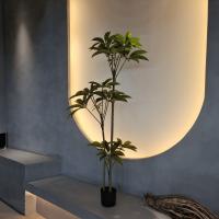 China 150cm Artificial Schefflera Tree with UV Protection - 3-5 Year Lifespan Waterproof Indoor Plant for sale