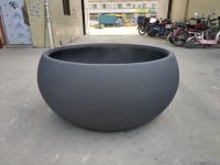 China Fiber Clay Flower Pot Planter 198 lb Hand Carved Smooth Surface for Hotel Garden for sale
