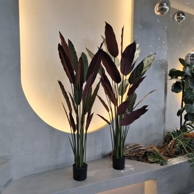 China Wholesale 110cm Artificial Fan Palm Tree UV Resistant Faux Plant for Indoor Decoration for sale