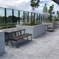 China GRC Concrete Outdoor Furniture Table & Bench Sets - Weather-Resistant, Heavy 25-300lb Weight, Custom Sizes for sale