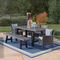 China GRC Concrete Outdoor Furniture Table & Bench Sets - Weather-Resistant, Heavy 25-300lb Weight, Custom Sizes for sale
