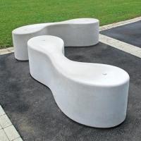 China White Grey Modern Concrete Outdoor Dining Patio Table GRC Garden Table for sale