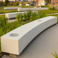 China White Grey Modern Concrete Outdoor Dining Patio Table GRC Garden Table for sale