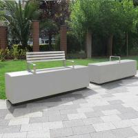 China White Grey Modern Concrete Outdoor Dining Patio Table GRC Garden Table for sale