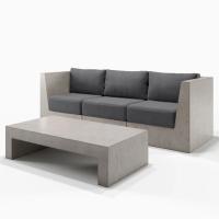 China Square Round GRC Concrete Table Seating Chair Bench For Outdoor Indoor for sale