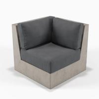 China Square Round GRC Concrete Table Seating Chair Bench For Outdoor Indoor for sale