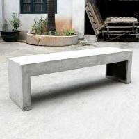 China Matte Surface GRC Concrete Table Top Rectangular Concrete Table Bench Furniture for sale