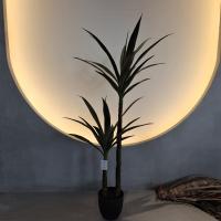 China QUANGUI 100-130cm Artificial Yucca Tree Silk Faux Plant Waterproof UV Resistant Green for sale