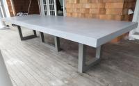 China GRC Concrete Outdoor Bench Table Set Weather Resistant Custom Size 3 Colors for sale