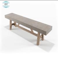 China Grey Outdoor Round Concrete Coffee Table GRC Fiberglass Furniture Durable Weather Resistant for sale