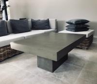 China Custom GRC Concrete Outdoor Patio Garden Bench Table Set Heavy Weight 500 Sets per Month for sale