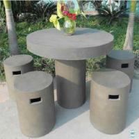 China GRC Concrete Outdoor Coffee Table Modern Rock Design Heavy Duty Weather Resistant Custom Size for sale