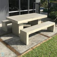 China GRC Concrete Outdoor Coffee Table Modern Rock Design Heavy Duty Weather Resistant Custom Size for sale
