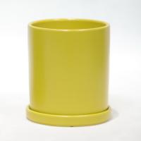 China QUANGUI QG-CM020 Glossy White Ceramic Plant Pot - 1.5L Capacity with Drainage for Indoor Plants for sale