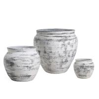 China Durable GRC Fiber Cement Flower Planters with Drainage Hole - Custom Sizes Available for Indoor/Outdoor Use for sale