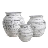 China Durable GRC Fiber Cement Flower Planters with Drainage Hole - Custom Sizes Available for Indoor/Outdoor Use for sale