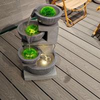 China 20mm Thick Resin Fountain Electric Water Feature with LED - Indoor/Outdoor Decoration Kit for sale