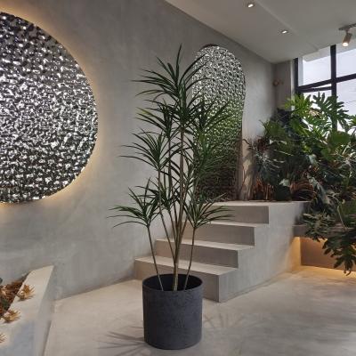 China 330×330×290mm Round Recycled Plastic Planters - Lightweight PE Flower Pots with Custom Logo Options for sale