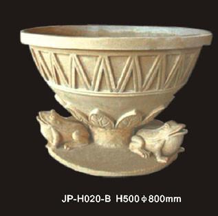 China QUANGUI Natural Sandstone Flower Pots QG-S005 - Waterproof Fireproof Hand-Carved Planters for Indoor Outdoor Use for sale