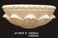 China Natural Sandstone Round Flower Pots 12 Inch Hand Carved Waterproof Fireproof for Indoor Outdoor Garden for sale