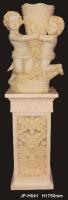 China Hand Carved Sandstone Flower Pots - Lightweight 10-Piece Minimum Order with SGS Certification for sale