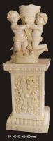 China Hand Carved Sandstone Flower Pots - Lightweight 10-Piece Minimum Order with SGS Certification for sale