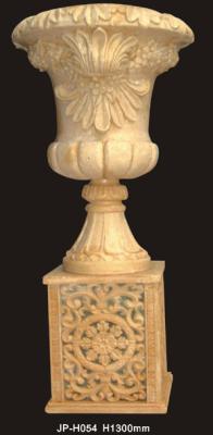 China Lightweight Sandstone Planter Pot QG-S011 - Large Round Container with SGS Certification, 10pc MOQ for sale