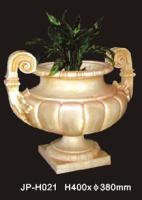 China Customized Sandstone Garden Pots QG-S013 - Large Size, Waterproof & Fireproof Planters for Landscape Design for sale