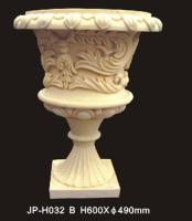 China Customized Sandstone Garden Pots QG-S013 - Large Size, Waterproof & Fireproof Planters for Landscape Design for sale