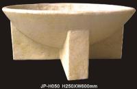 China Hand Carved Sandstone Flower Pots - All Weather Outdoor Planters with SGS Certification - 30 Day Delivery for sale