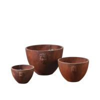 China 6-Inch UV Resistant GRC Planter Pots - Weather Resistant Fiberglass Planters with Drainage Holes for sale