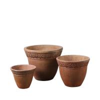 China 6-Inch UV Resistant GRC Planter Pots - Weather Resistant Fiberglass Planters with Drainage Holes for sale
