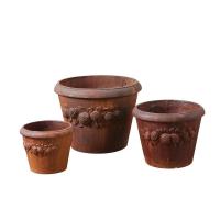 China 6-Inch UV Resistant GRC Planter Pots - Weather Resistant Fiberglass Planters with Drainage Holes for sale