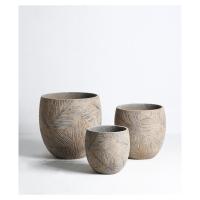 China 6-Inch GRC Planter Pots - Weather Resistant Ceramic Planters with Drainage Hole for Indoor/Outdoor Use for sale