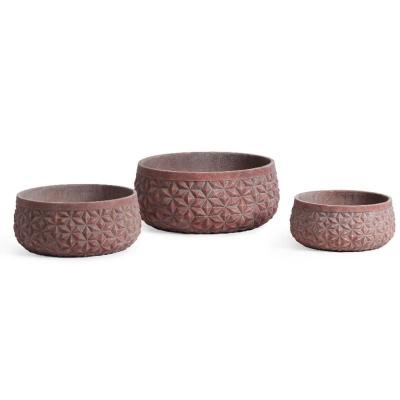 China 6-Inch GRC Planter Pots - UV Resistant Handmade Ceramic Garden Planters with Drainage Hole for sale