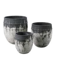 China QUANGUI 6-inch GRC Planter Pots - Ceramic Handmade Planters with UV & Frost Resistance for sale
