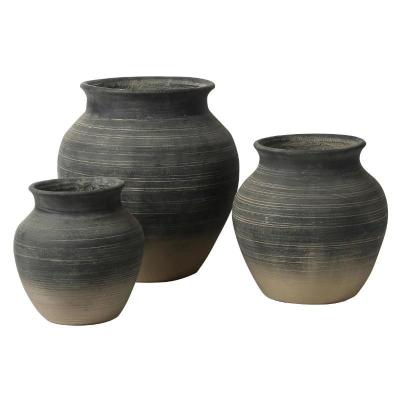 China QUANGUI GRC Planter Pots - 6 Inch Round White Concrete Planters for Indoor and Outdoor Use for sale