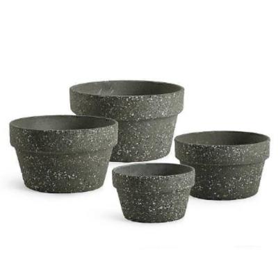 China QUANGUI QG-C013 6-Inch GRC Planter Pots - Handmade Fiber Cement Planters with UV & Frost Resistance for sale
